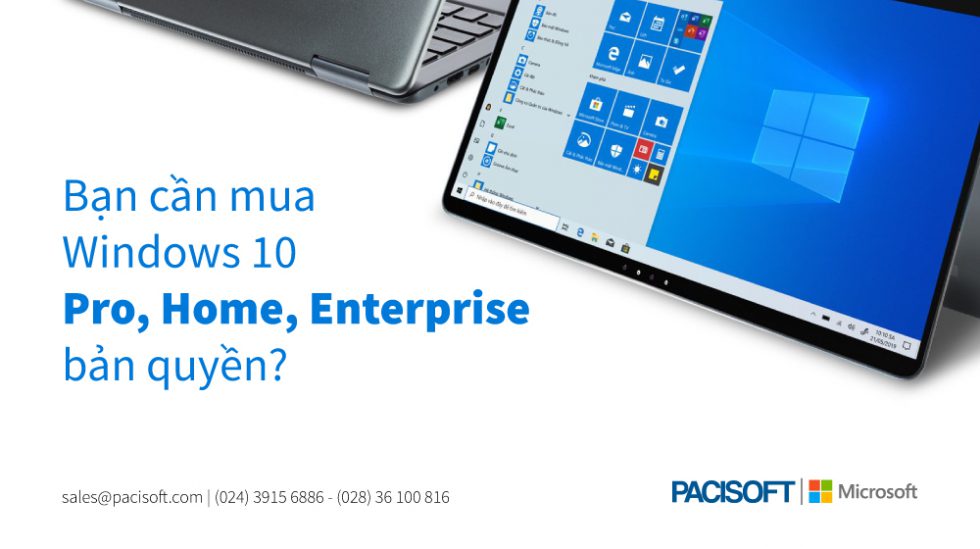 Mua Windows 10 Home, Pro, USB, OEM, GGWA, OLP, FPP bản quyền