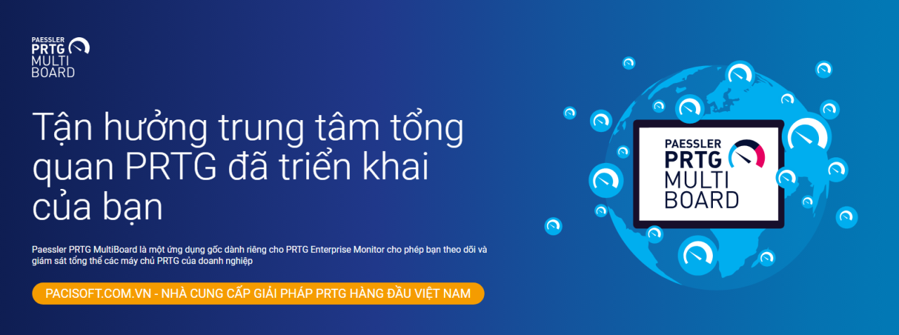 Paessler PRTG MultiBoard – Được thiết kế dành riêng cho PRTG Enterprise Monitor