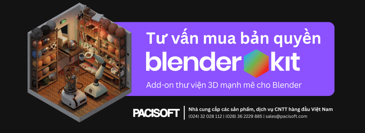 Tư vấn mua BlenderKit: Add-on thư viện 3D mạnh mẽ cho Blender